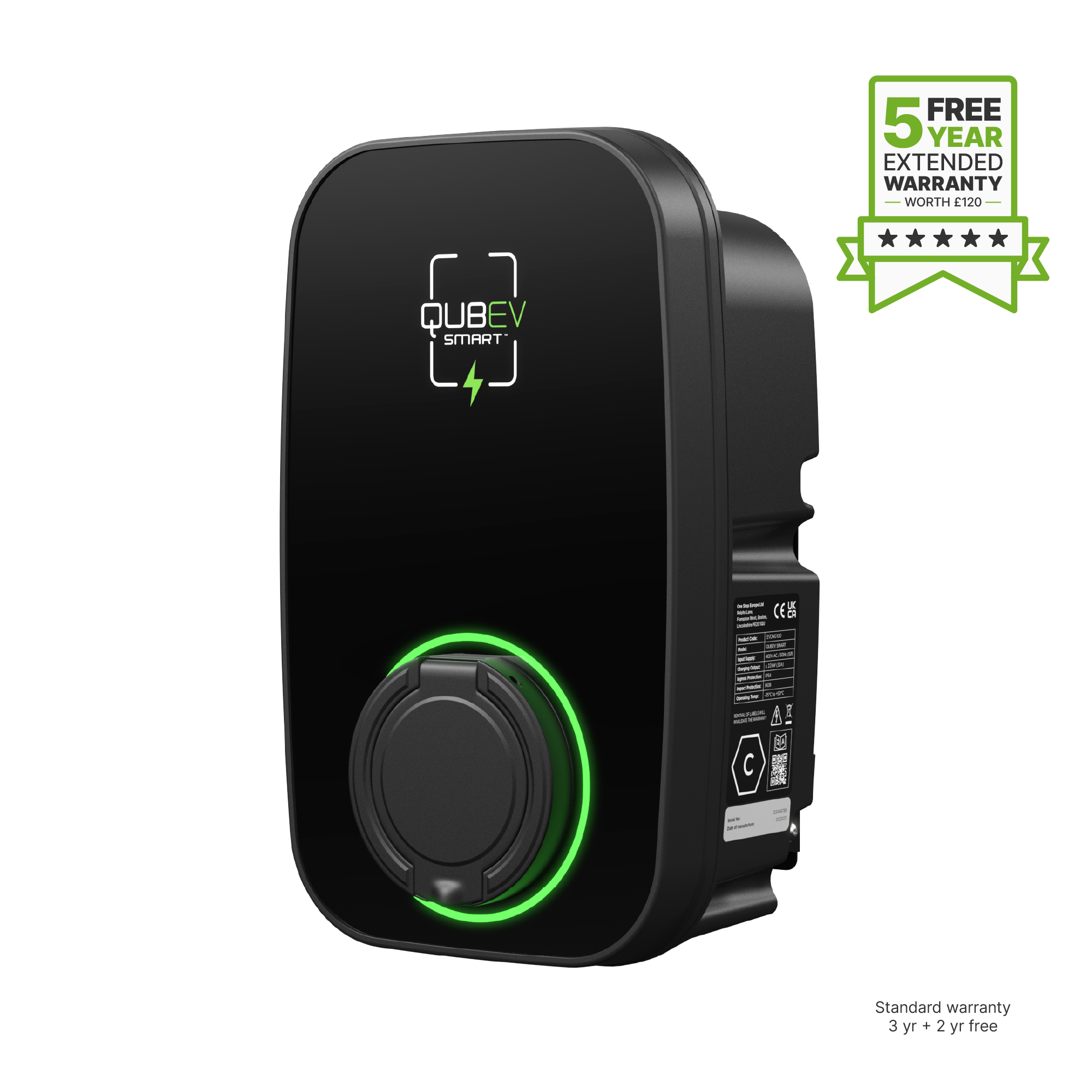 QUBEV Smart | 22kW (3 Phase) | Universal Socket